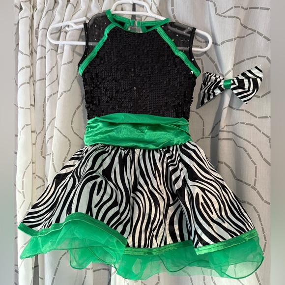 Weissman | Costumes | Weissman Green And Black Zebra Dance Costume ...